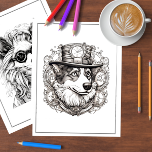 Amazon.com: Steampunk Dogs: Steampunk Coloring Book for Adults With 40 ...