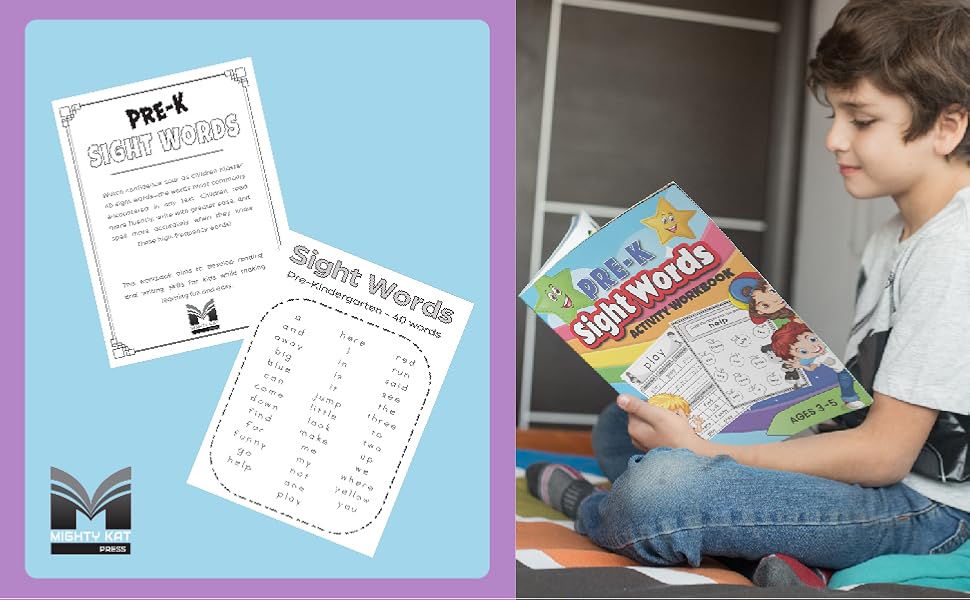 Amazon.com: Pre K Sight Words: Activity Workbook with the 40 first ...