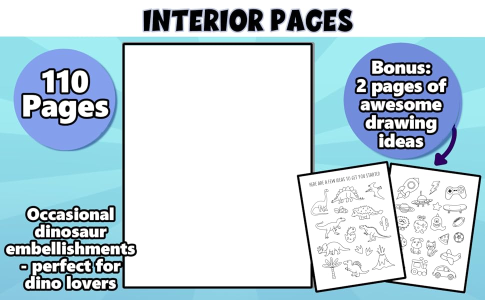 Amazon.com: Sketchbook for Kids: Large Sketch Pad with Blank Paper for ...