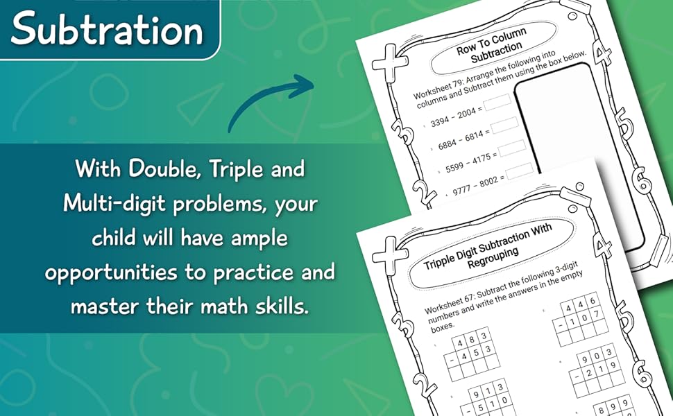 Double, Triple and Quadruple-Digit Math Workbook of Addition and ...