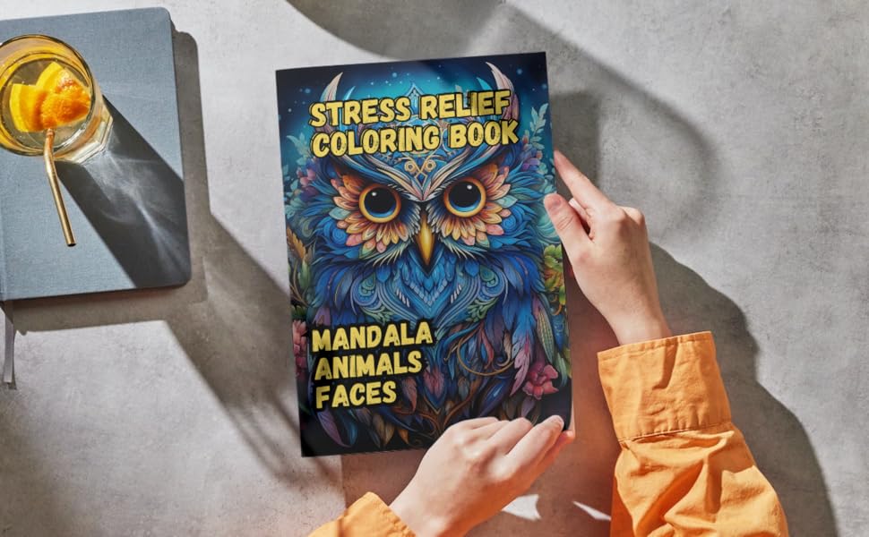 Amazon.com: Stress Relief Coloring Book Mandala Animals Faces: Amazing patterns adult coloring ...