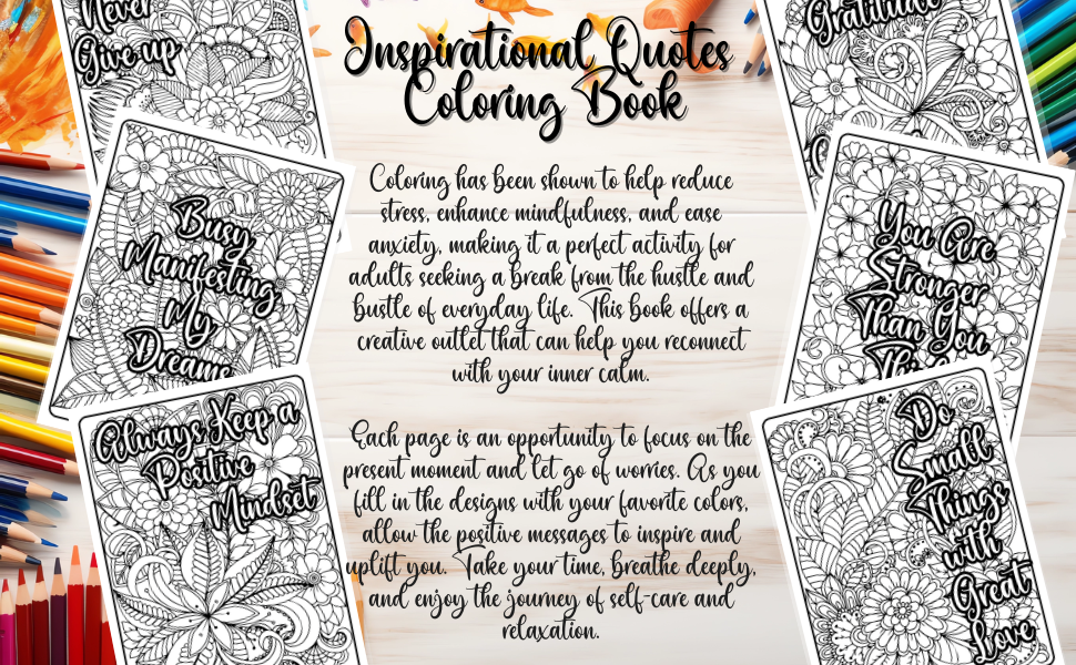 Amazon.com: Inspirational Quotes Coloring Book: Motivational Quotes and ...