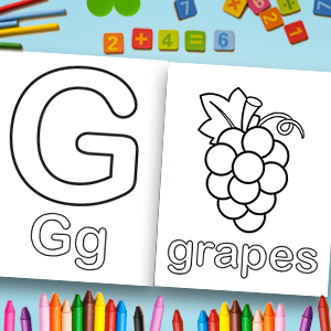 My First Coloring Book For 1 Year Old Alphabet: Happy Animals and Easy ...