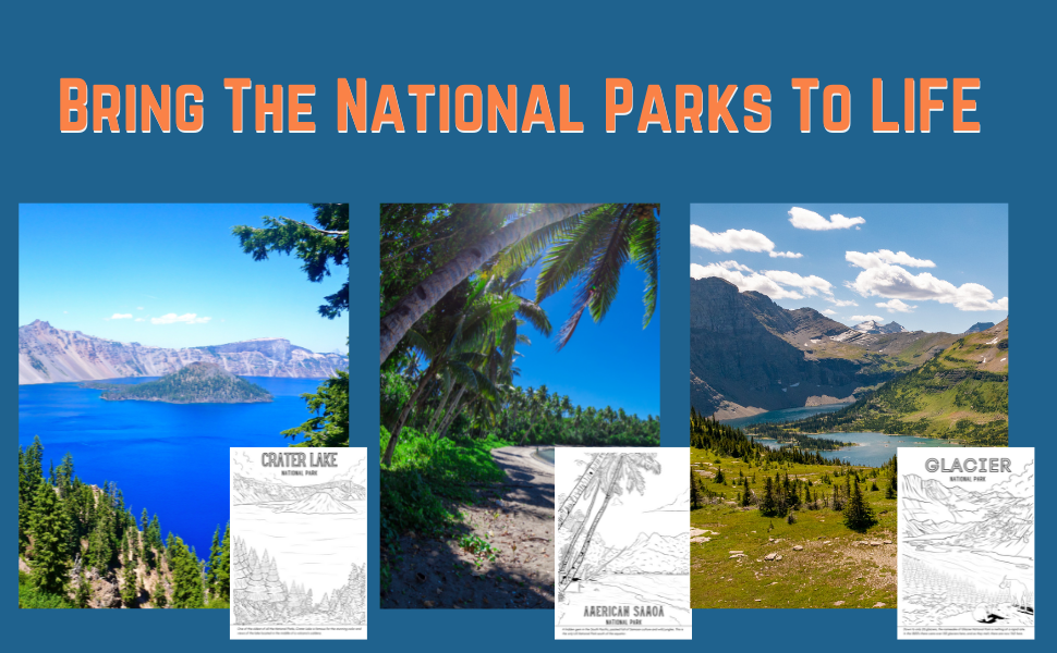 National Parks Coloring Book: Detailed Coloring Pages Of ALL 63 ...
