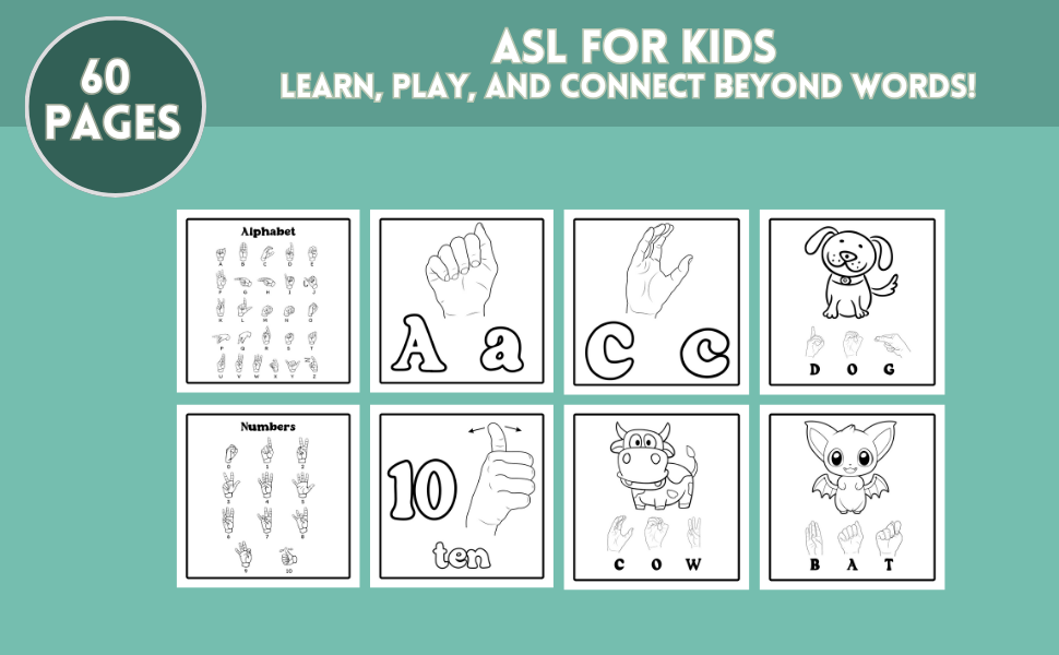 American Sign Language (ASL) for Kids: Activity Book to learn about ...