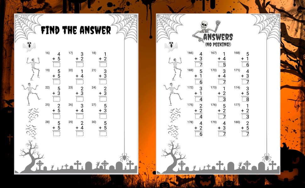 Amazon.com: Halloween Math Book - Spooky Addition: Kindergarten and ...