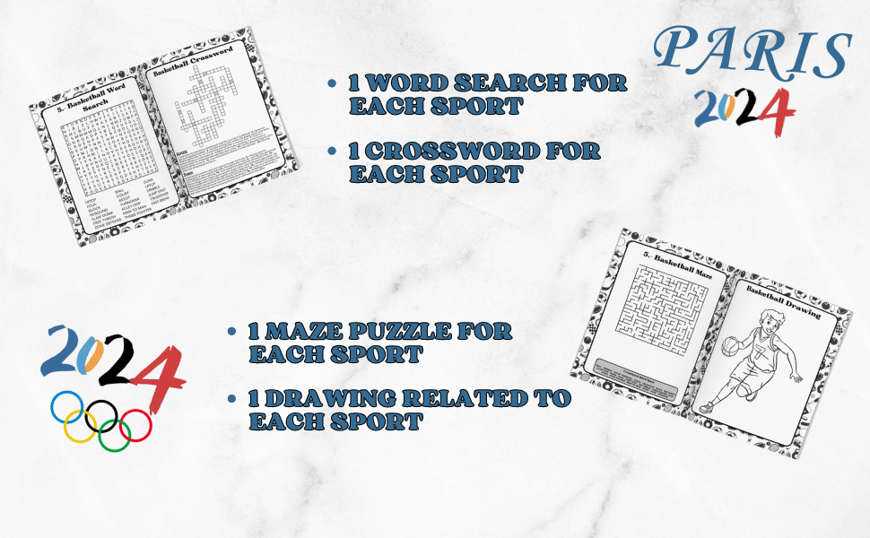 Amazon.com: Paris 2024 Olympic Games: Summer Activity Book for Adults ...