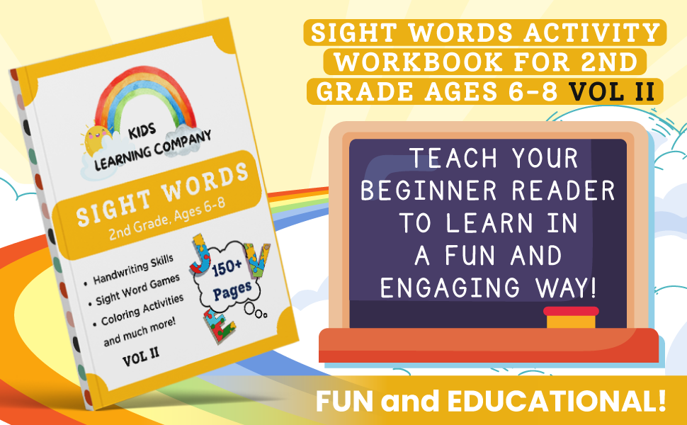 Amazon.com: Sight Words activity workbook for 2nd grade Ages 6-8 Vol II ...