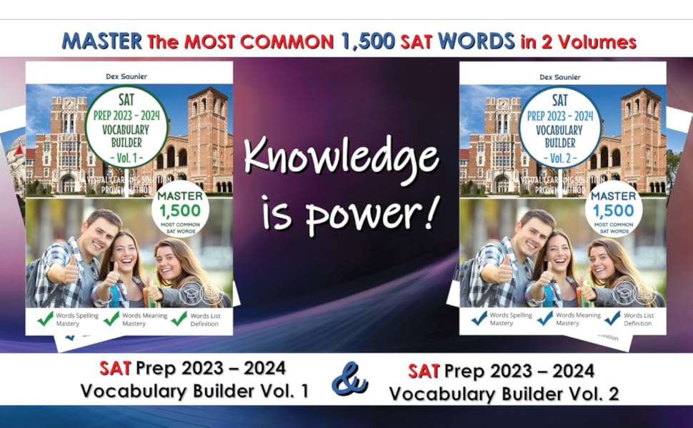 SAT Prep 2023 - 2024 Vocabulary Builder - Vol. 1: Master The Most ...