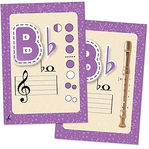 Amazon.com: Basic Soprano Recorder Fingering Chart - 40 Colorful ...