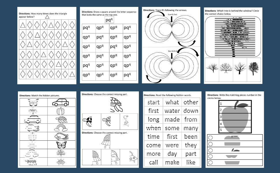 Visual Tracking Workbook: Exercises to Practice Scanning, Perception, Discrimination, Closure ...