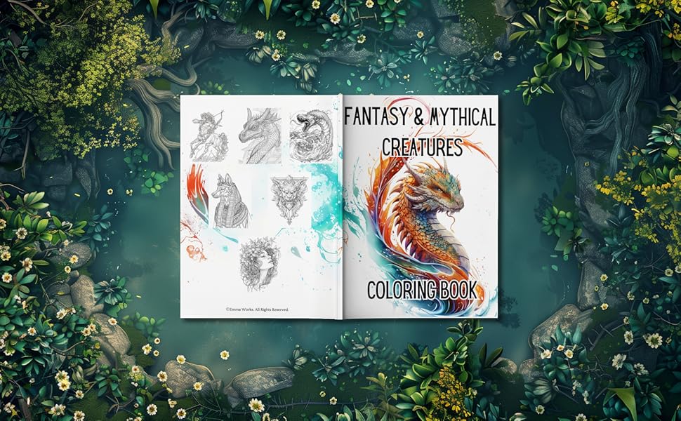 Amazon.com: Fantasy & Mythical Creatures Coloring Book: Beast, Gods, Fairies, Myths, Legends ...
