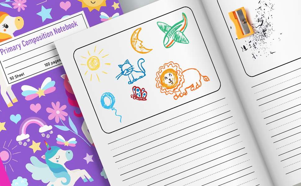 Primary Composition Notebook k-2: Primary Composition Notebook With Picture Space , Primary ...