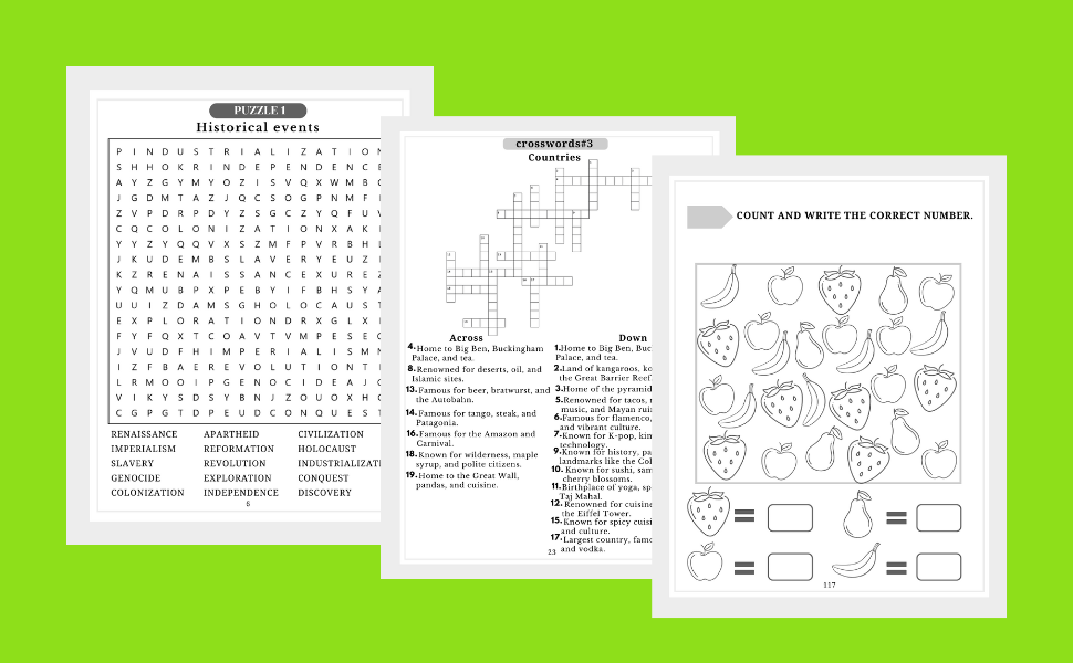 Stress Relief Memory Activity Book For Seniors: Large Print Easy Puzzles, Brain Games, Memory ...