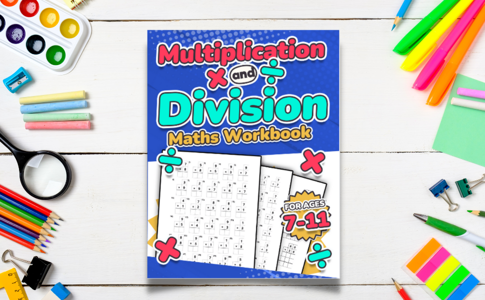 Multiplication and Division Maths Workbook | Kids Ages 7-11 | Times and ...