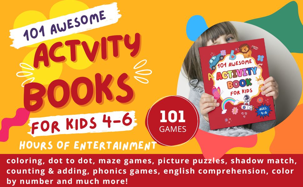 101 Awesome Activity Book for Kids Ages 4-6: Fun and Challenging ...