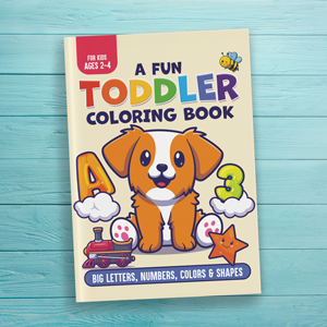 Amazon.com: A Fun Toddler Coloring Book: BIG Letters, Numbers, Colors ...