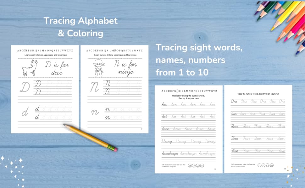 Cursive Handwriting Workbook For Kids: Handwriting Practice Book For ...