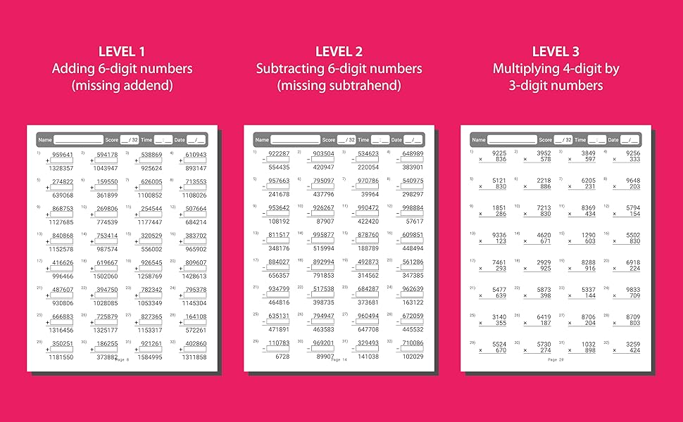 Math Speed Drills 6th Grade: Practice Sheets for Kids Ages 11-13 Who ...
