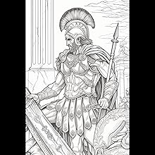 greek warrior coloring pages