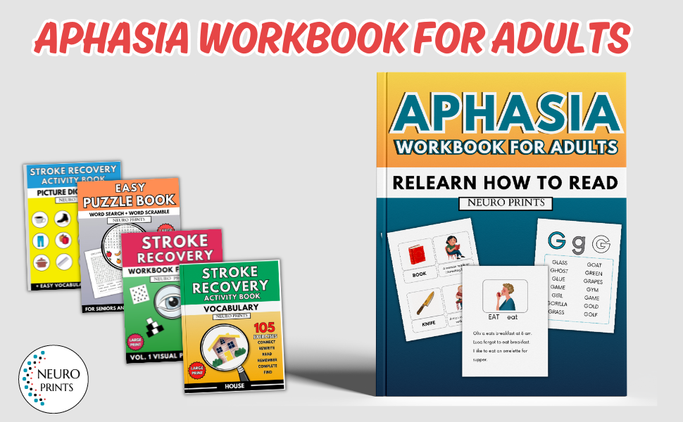 Aphasia Workbook For Adults Large Print: Speech Therapy Materials for ...
