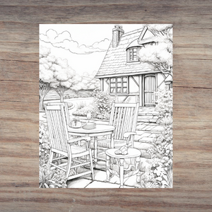 Country Cottages Colouring Book: Adult colouring book featuring old English cottages and ...
