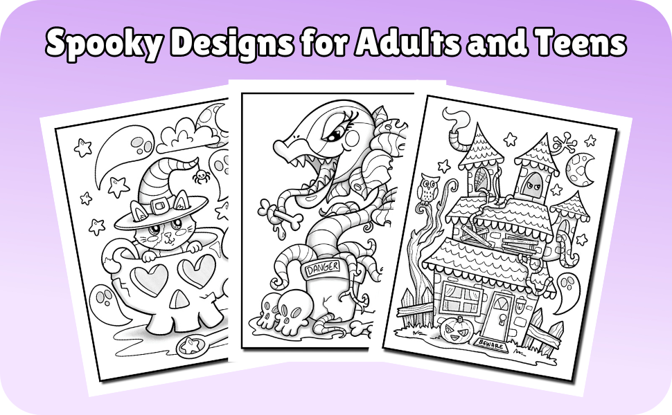 Amazon.com: Cute and Spooky: A Halloween Coloring Book for Adults and ...
