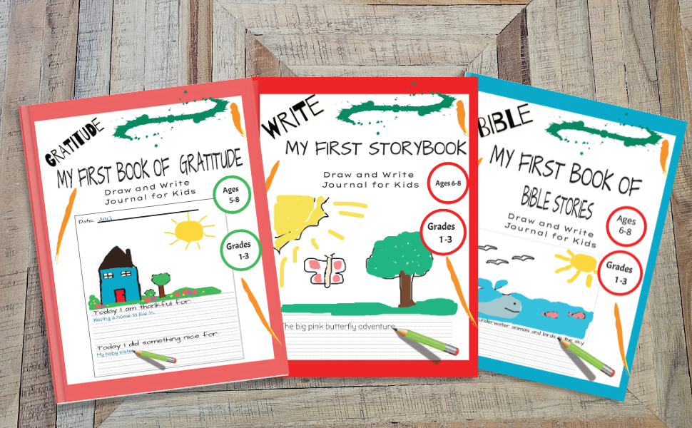 My First Story Writing and Drawing Book for Kids Journal: Grades 1-3 ...