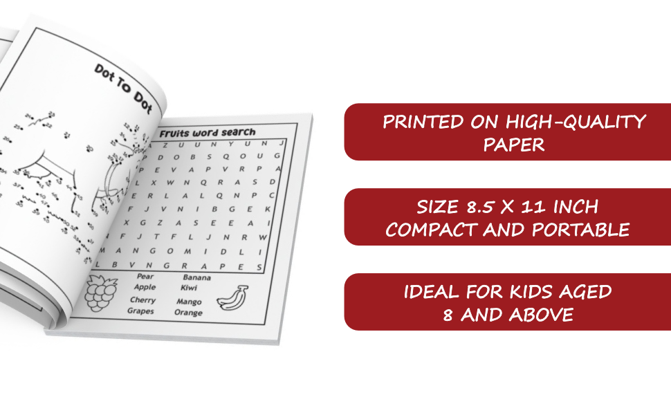 Summer Activity Book For Kids Age 8-12: A Big Summer Activities ...