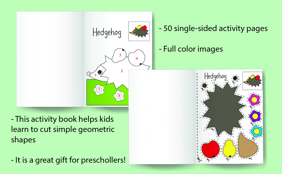 Preschool Cut And Paste Activity Book For Kids,100 pages,8.5” x 11 ...