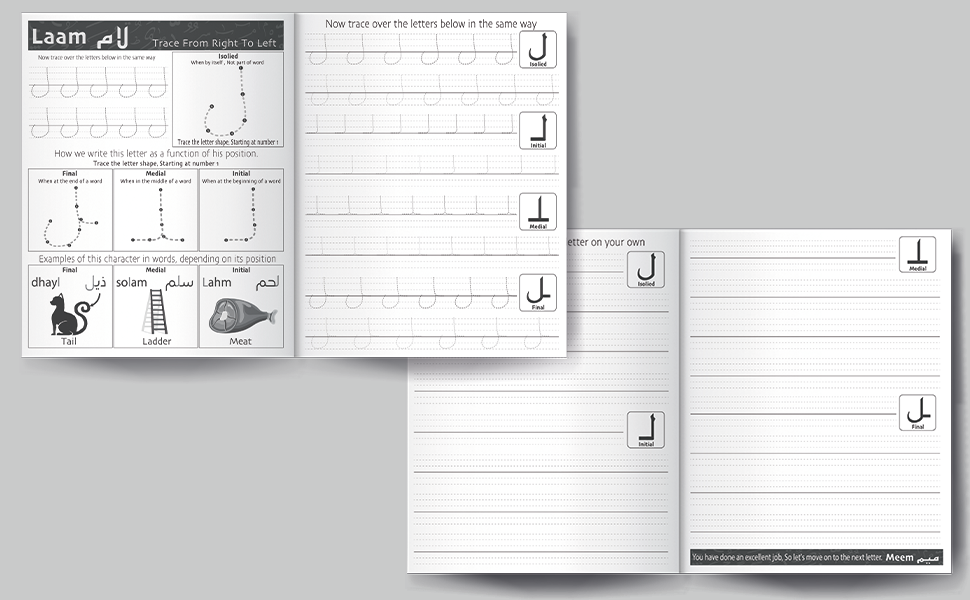Alif Baa Tracing and Practice: Arabic Alphabet Handwriting workbook ...
