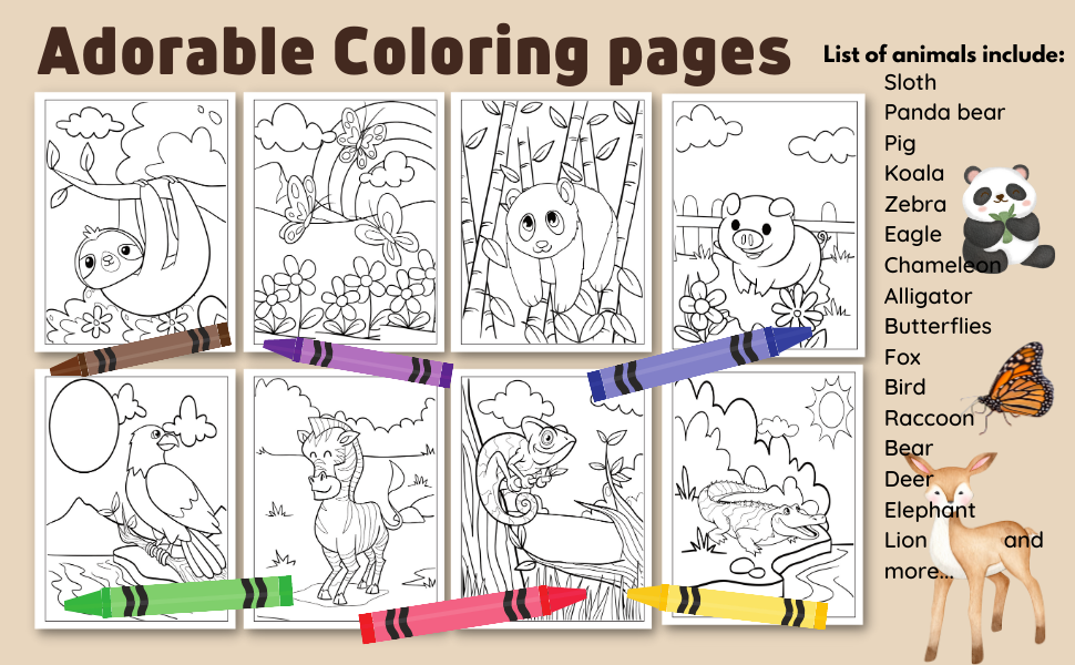 Amazing Animal Kingdom: Fun and easy coloring book for kids of 6-12 ...