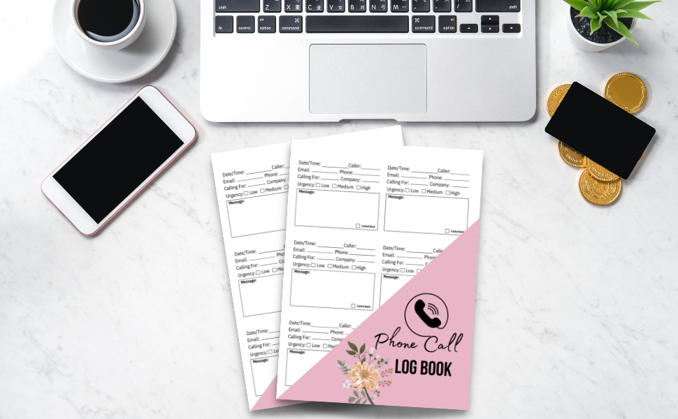 Amazon.com: Phone Call Log Book: Cute voicemail logbook for office ...