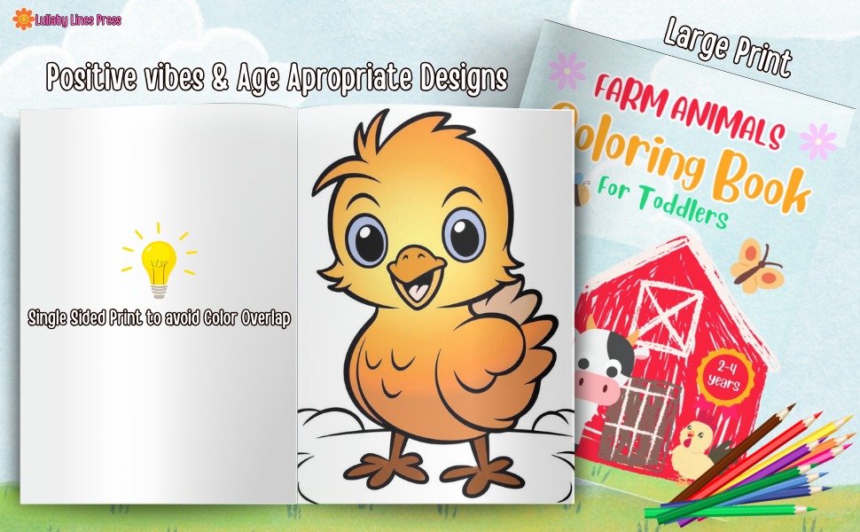 Farm Animals Coloring Book for Toddlers Ages 2-4: Colorful Adventures ...