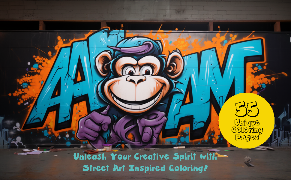 Amazon.com: The Graffiti Animals Characters Art Coloring Book for ...