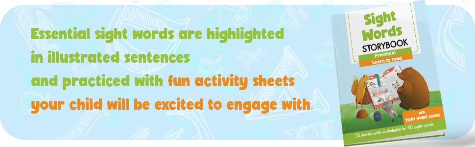 Learn to Read: Sight Words Storybook Preschool: 25 Stories for Beginner ...