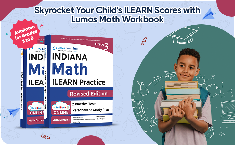 ILEARN Test Prep: 3rd Grade Math Practice Workbook and Full-length ...