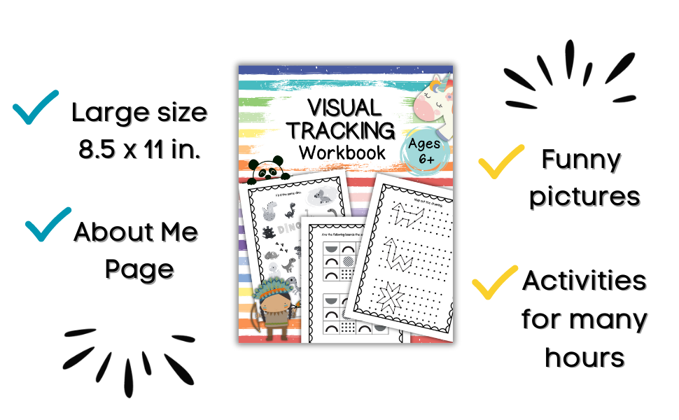 Visual Tracking Workbook for Kids Ages 6+: 100 Exercises to Practice Visual Perception, Scanning ...