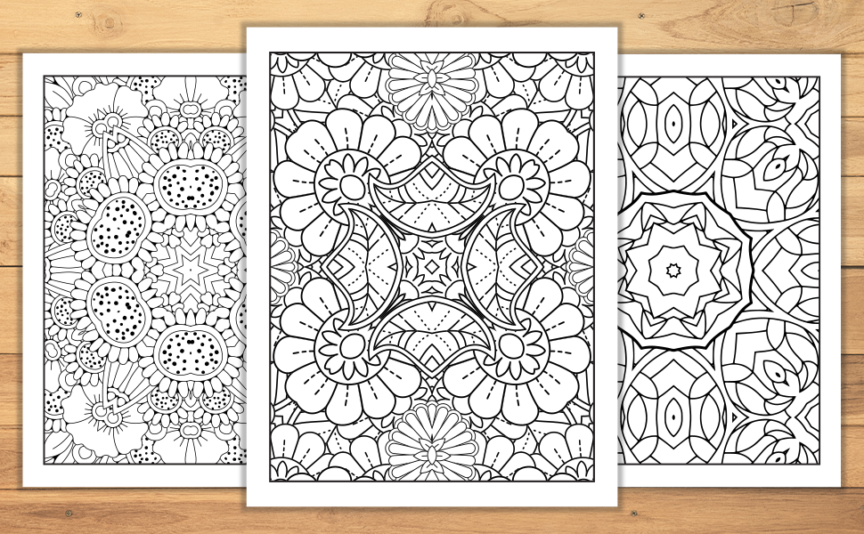Amazon.com: Amazing Patterns Adult Coloring Book: Mindful 50 Easy and Stress-Relieving Mandala ...