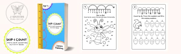 Skip & Count Math Skip Counting Activity Book: Beginner Math Learning ...