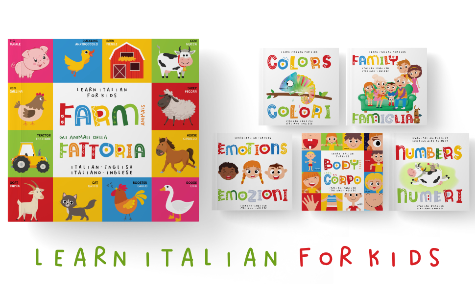 Learn Italian for Kids FARM Animals Animali della FATTORIA Italian ...