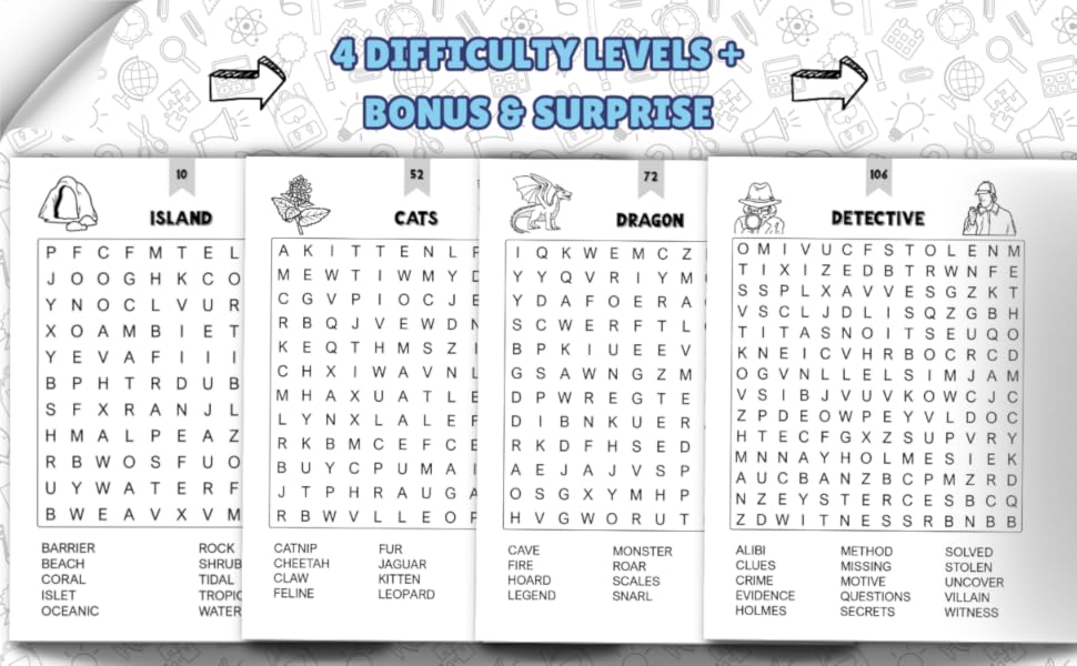 The Awesome Word Search For Kids Ages 8-12: 110 Puzzles with 1300 ...