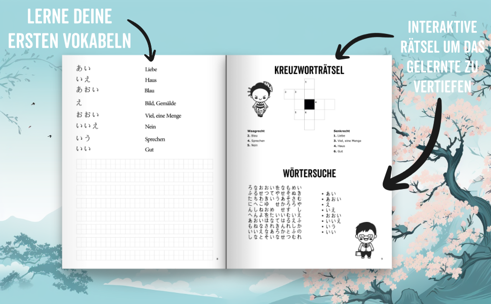 Hiragana & Katakana Übungsheft für Anfänger: Japanisch schreiben lernen mit Strichreihenfolge ...
