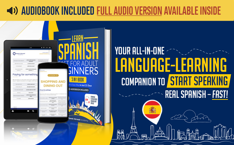 Amazon.com: Learn Spanish Fast for Adult Beginners: 3-in-1 Book: Speak Spanish The Fun and Easy ...