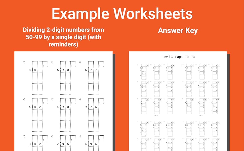 Long Division Workbook Grade 3: Math Practice Sheets for Kids Ages 8-9 ...