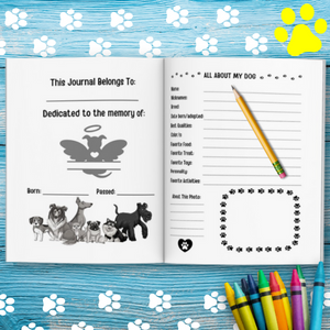 Dog Memory Book: Pet Loss Grief Book, Remembrance and Guided Grief ...