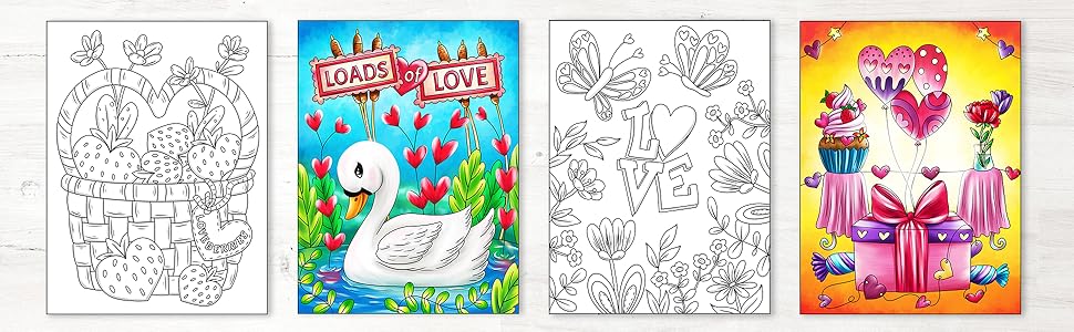 Amazon.com: Cute and Sweet: A Valentine's Day Coloring Book for Adults ...