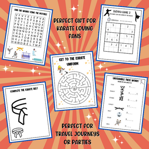 Karate Activity Book: Karate Themed Workbook For Kids | Includes Mazes ...