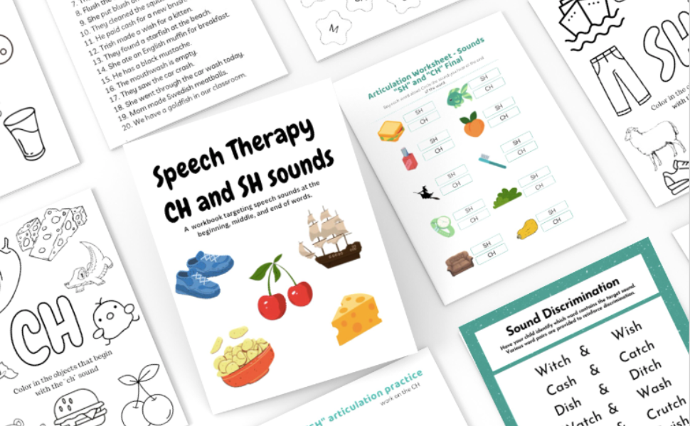 Speech Therapy Workbook: L, R, S, Z, SH, and CH sounds (Speech Therapy ...