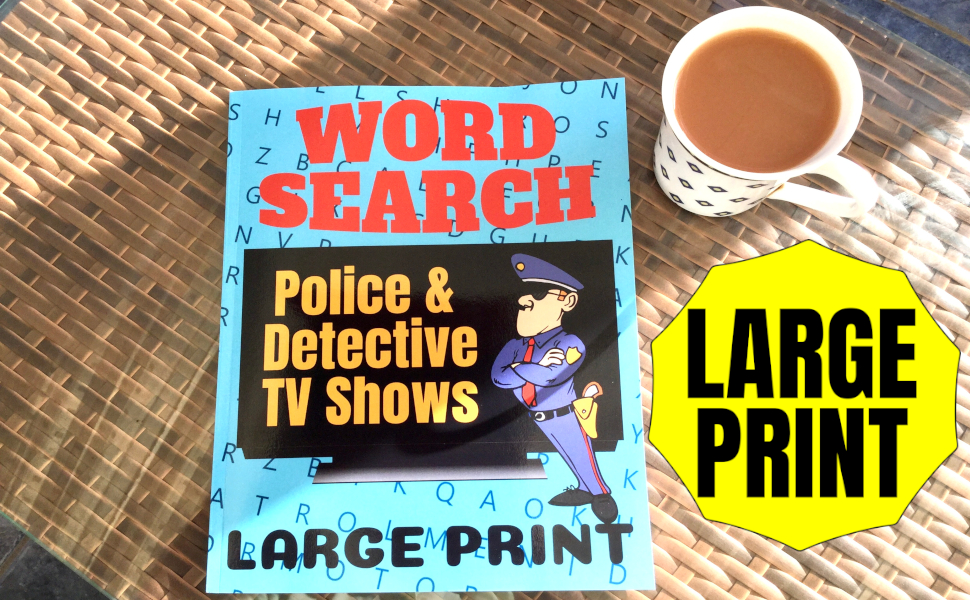 Police and Detective TV Shows, Word Search Puzzle Book: Large Print ...